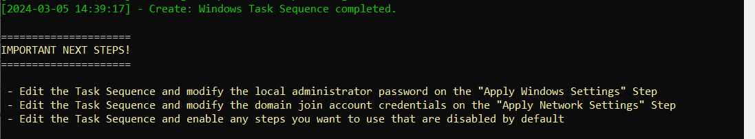 Create a fully function Task Sequence in seconds with PowerShell – MS ...
